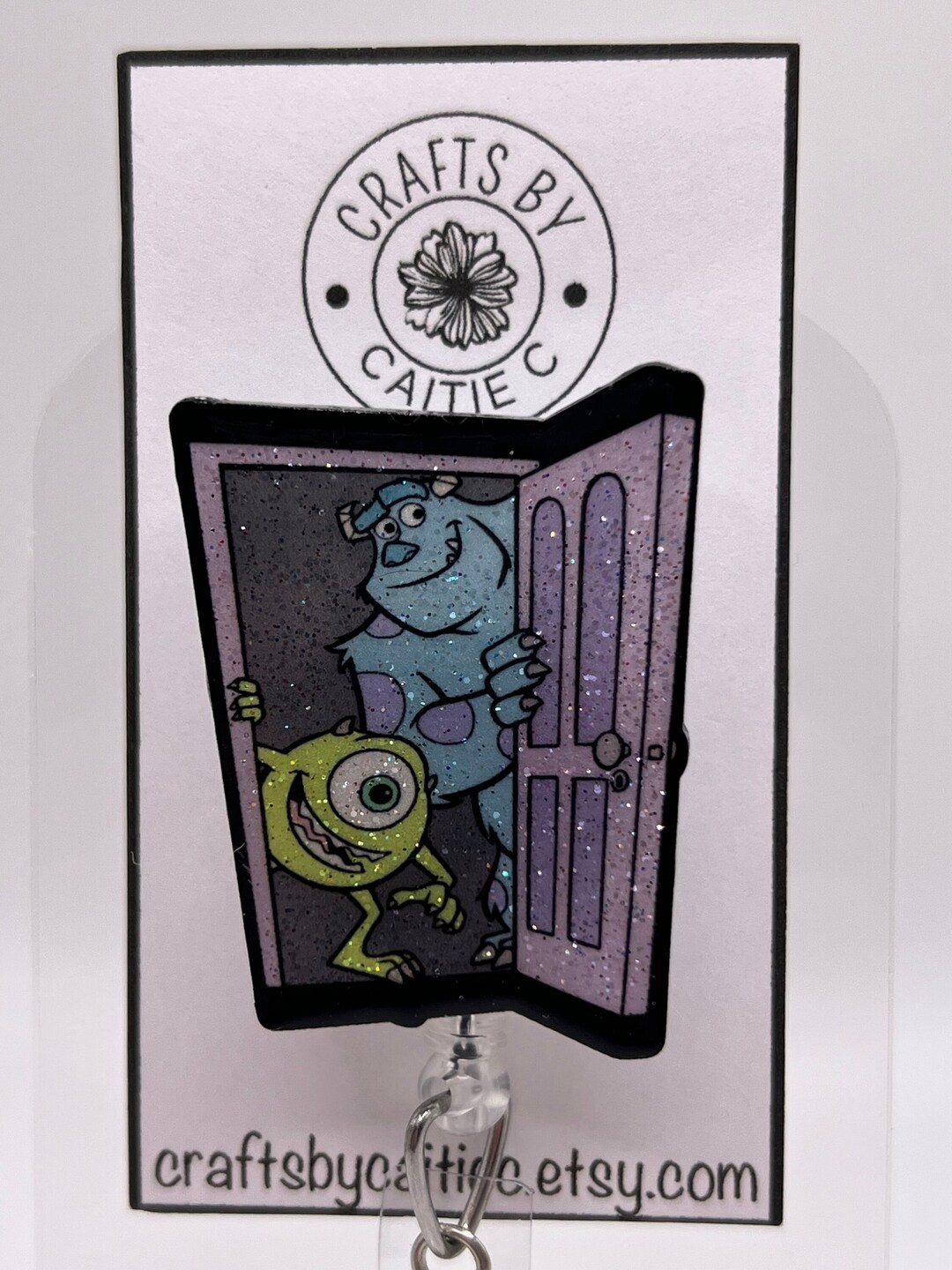 Mike & Sully Door Retractable ID Badge Reel - Etsy