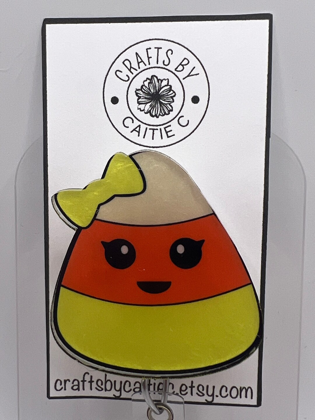 Candy Corn Girl Retractable ID Badge Reel - Etsy