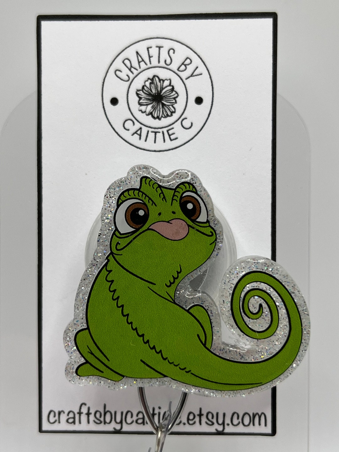 Pascal the Chameleon Retractable ID Badge Reel - Etsy