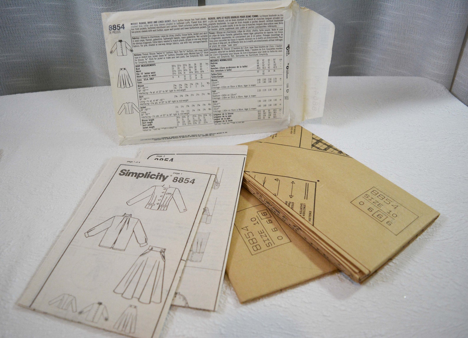 UNCUT Simplicity 8854 Pattern Jones NY Woman's Blouse - Etsy