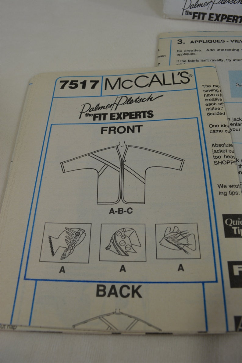 UNCUT Mccalls 7517 Pattern, the Creative Jacket, Coat, Loose Easy ...