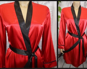 Black and Red Robe - Etsy