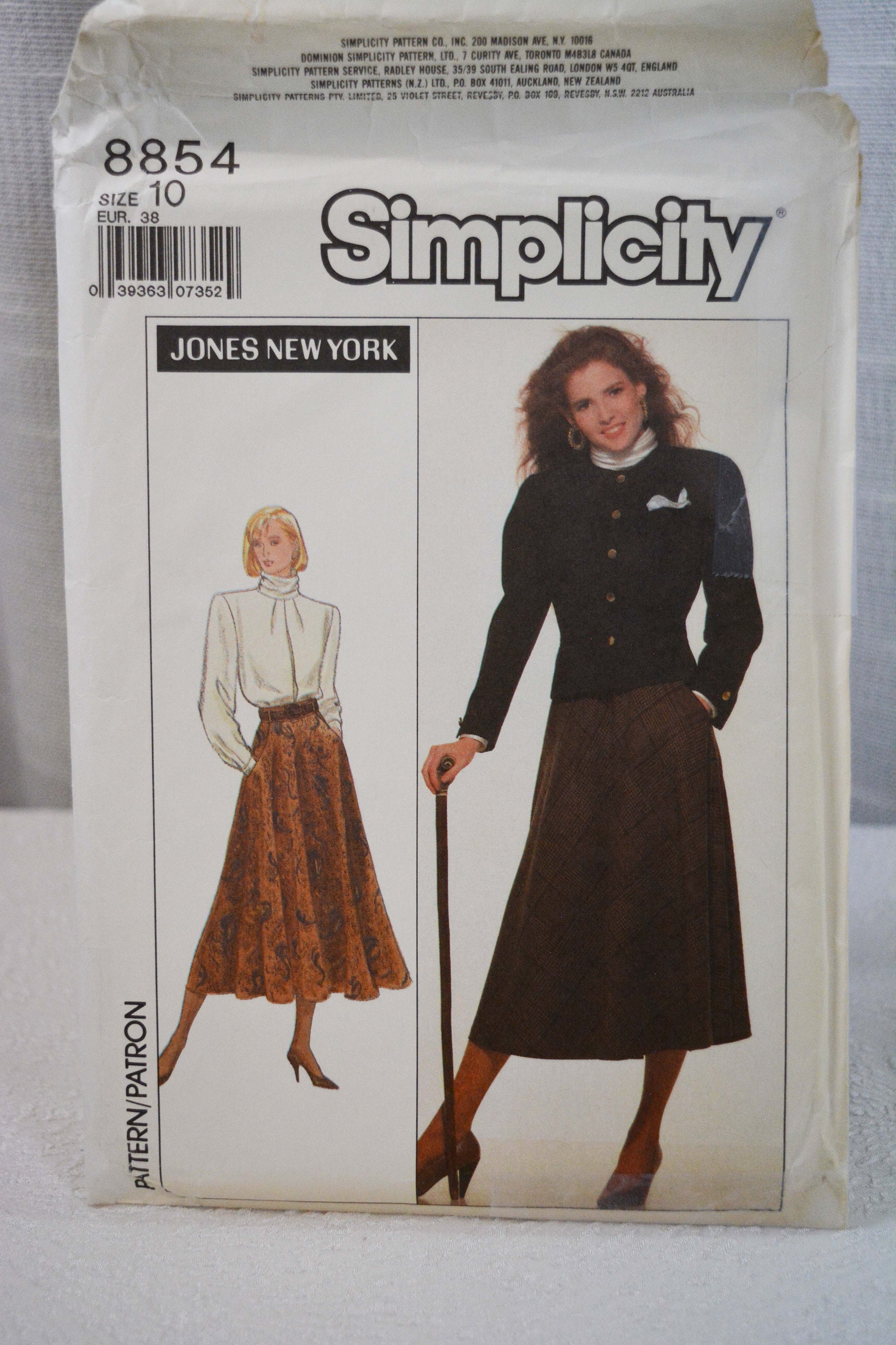 UNCUT Simplicity 8854 Pattern Jones NY Woman's Blouse | Etsy
