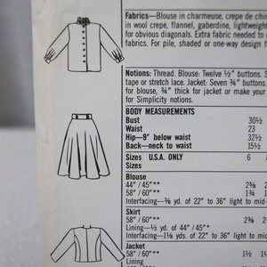 UNCUT Simplicity 8854 Pattern, Jones NY, Woman's Blouse, Skirt, Lined ...