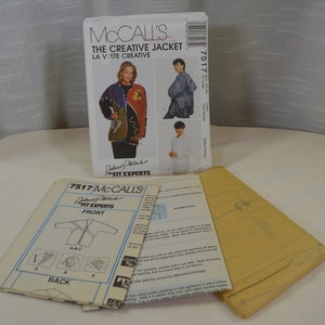 UNCUT Mccalls 7517 Pattern, the Creative Jacket, Coat, Loose Easy ...