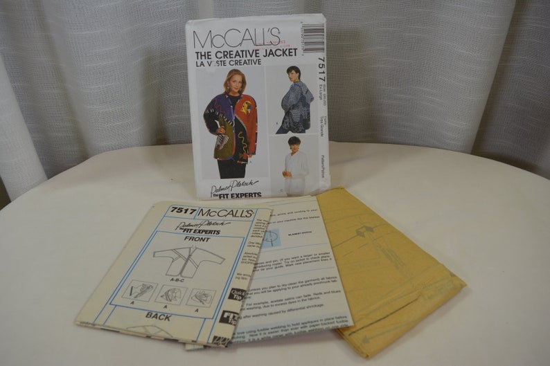 UNCUT Mccalls 7517 Pattern, the Creative Jacket, Coat, Loose Easy ...