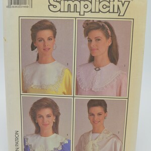 SIMPLICITY 7995 Pattern, Collar Options, Victorian, Lace Edged ...