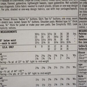 UNCUT Simplicity 8854 Pattern, Jones NY, Woman's Blouse, Skirt, Lined ...