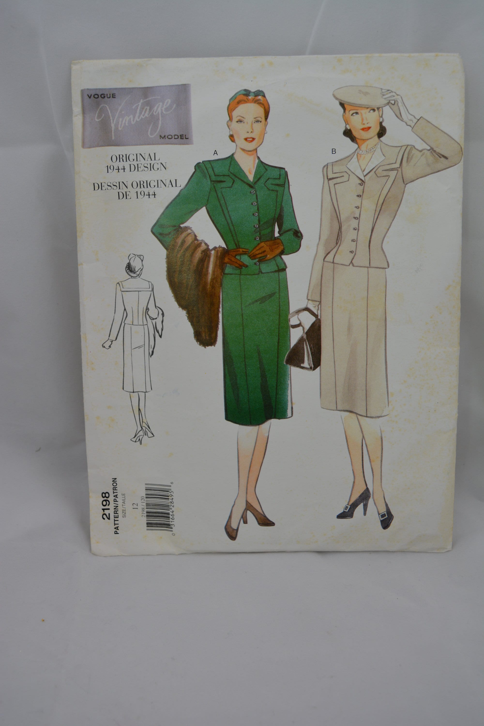 Modèle Vogue 2198 non coupé, motif vogue vintage, design original de ...