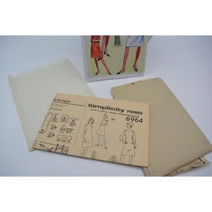 UNCUT Simplicity 6964 Pattern Sz 14 Retro Dress Vintage 60's NO ...