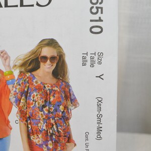 UNCUT Mccalls 6510 Pattern, Caftan Style Loose Blouse, Top, Wear Loose ...