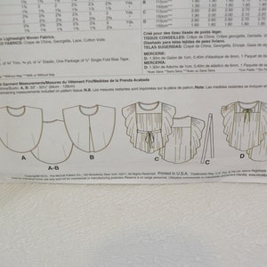 UNCUT Mccalls 6510 Pattern, Caftan Style Loose Blouse, Top, Wear Loose ...