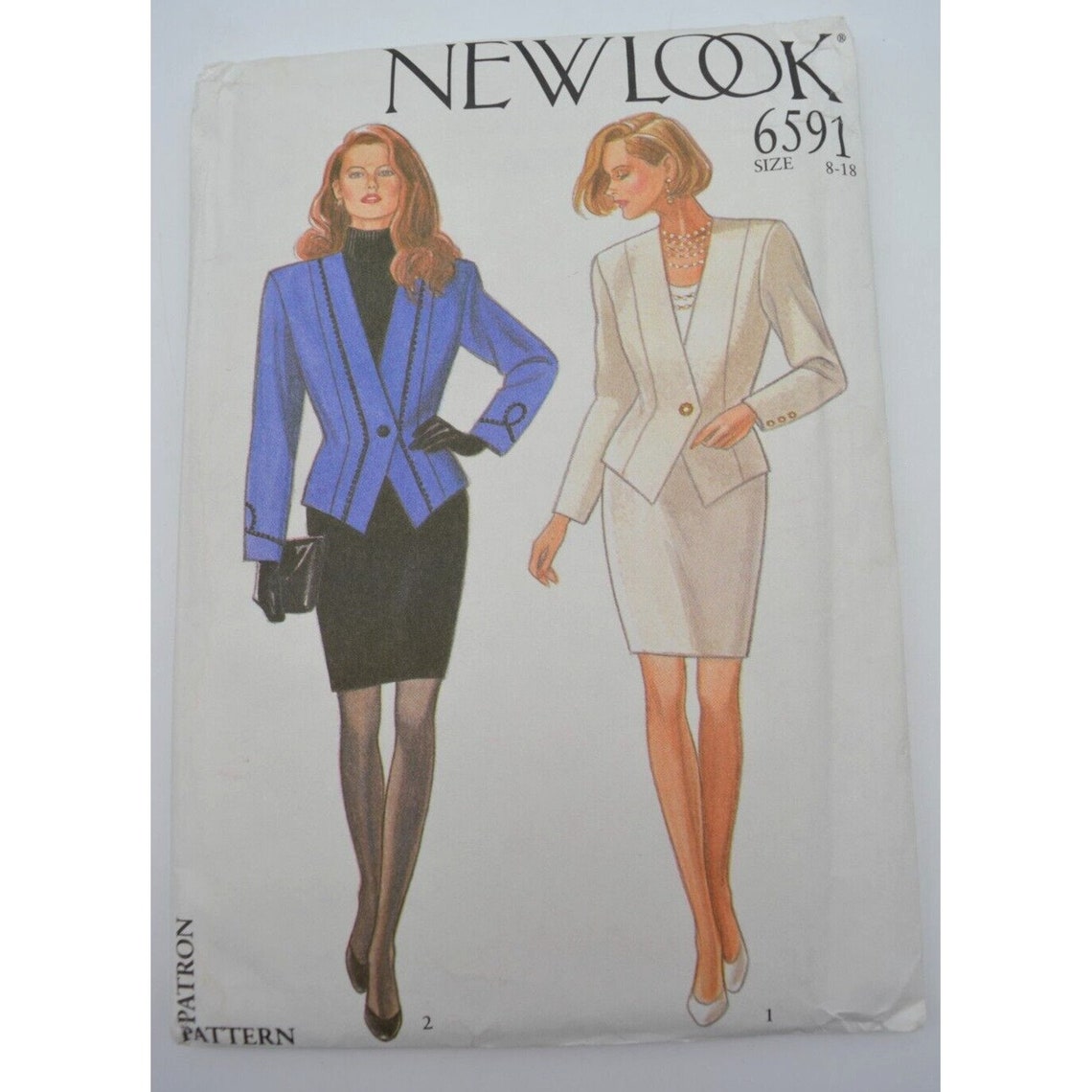 UNCUT New Look 6591 Pattern Sz 8-18 Close Fit Jacket W/uneven - Etsy