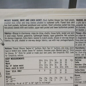 UNCUT Simplicity 8854 Pattern, Jones NY, Woman's Blouse, Skirt, Lined ...