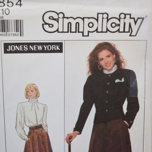 UNCUT Simplicity 8854 Pattern, Jones NY, Woman's Blouse, Skirt, Lined ...