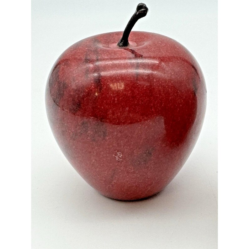 Vintage Alabaster Marble Apple Paperweight Decor Apples (set of 2) Pink ...