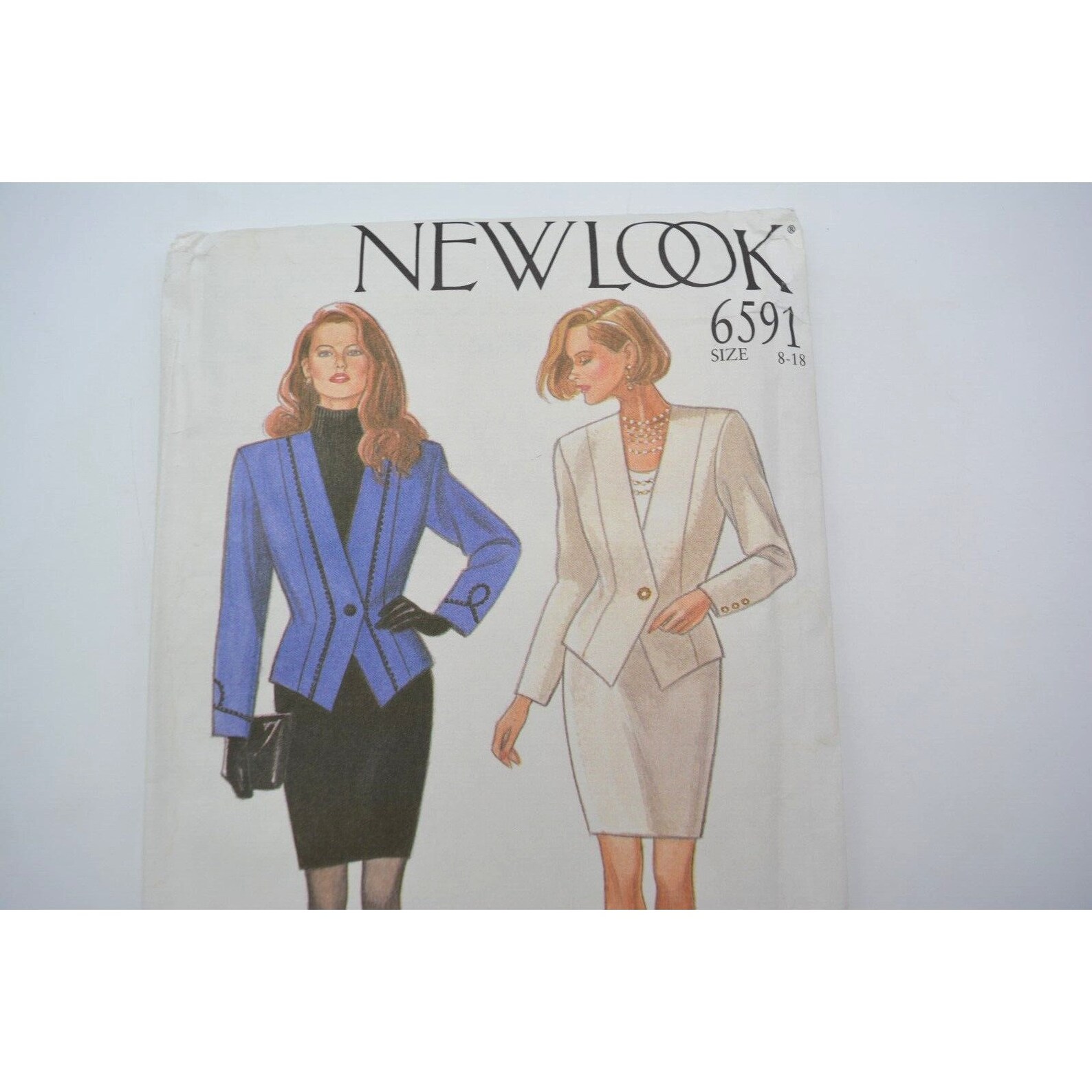 UNCUT New Look 6591 Pattern Sz 8-18, Close Fit Jacket W/uneven Hem ...