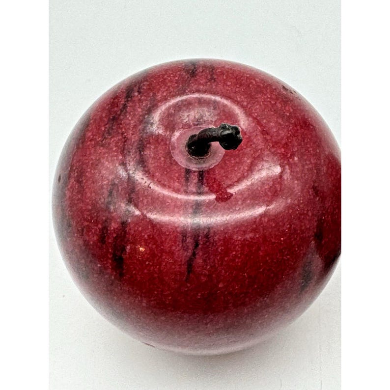 Vintage Alabaster Marble Apple Paperweight Decor Apples (set of 2) Pink ...