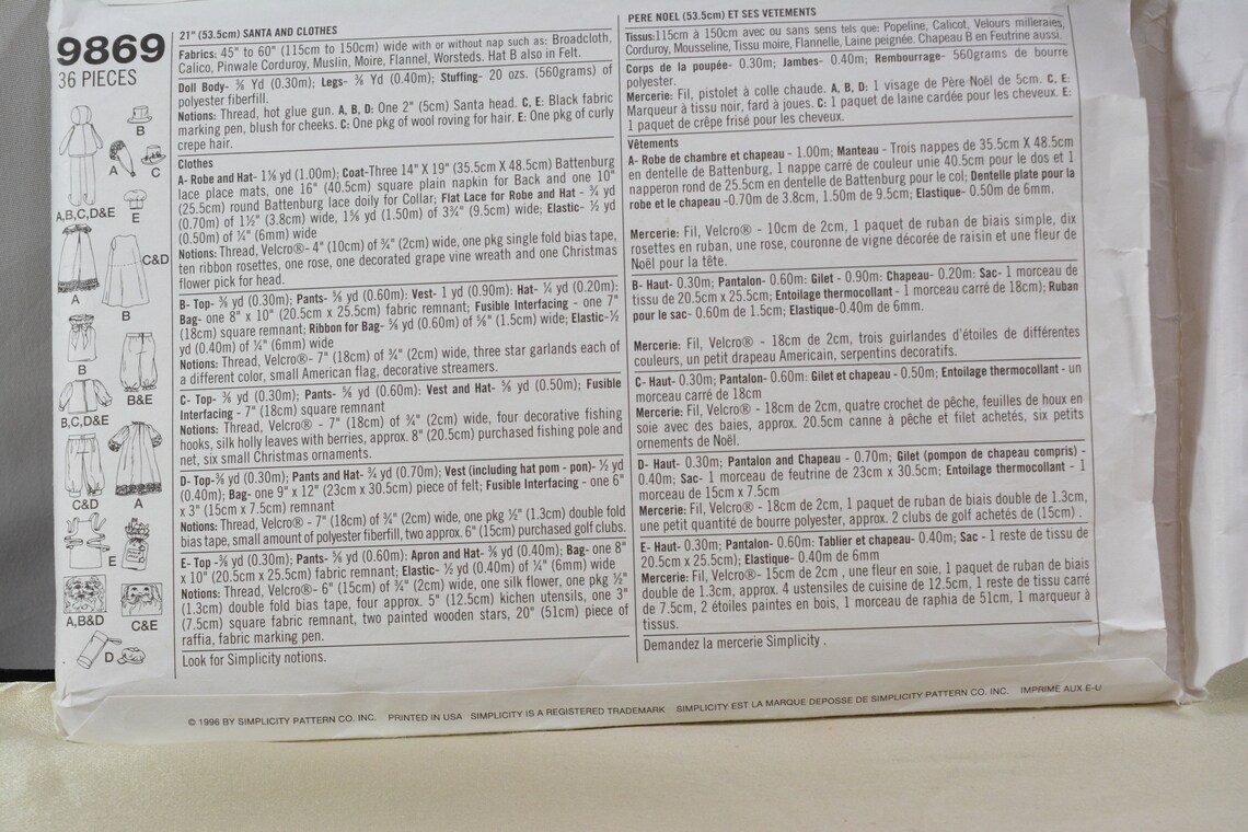 UNCUT Simplicity 9869 Pattern Crafts Doll Figure of Father | Etsy