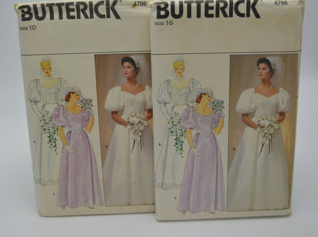UNCUT Butterick 4766 Pattern, Bridal Gown, Bridesmaid, Full Poufy ...