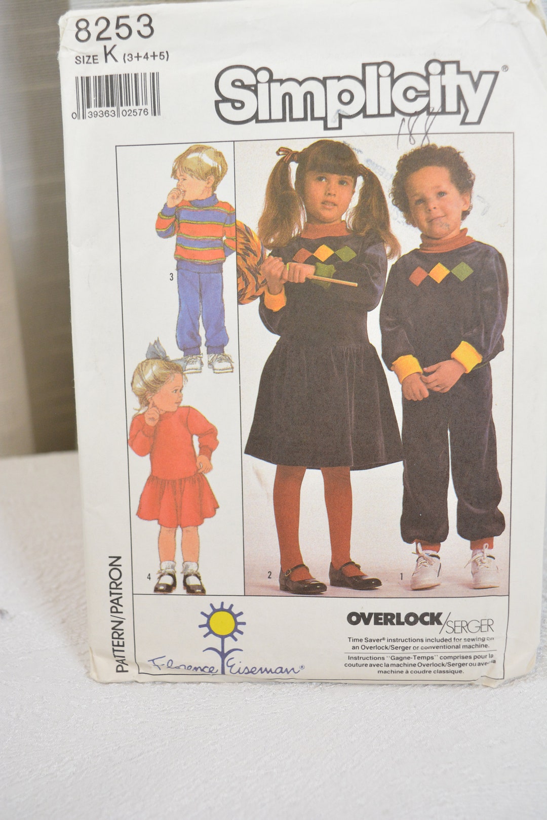 UNCUT Simplicity 8253 Pattern, Boys and Girls Sweat Pull on Pants, Elastic, Knit Sweatshirt ...