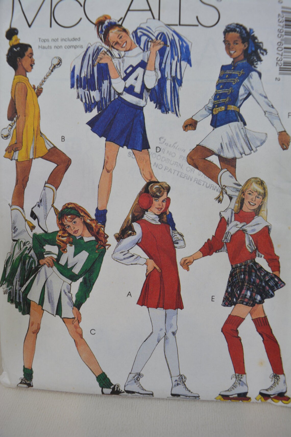 UNCUT Mccalls 6073 Pattern, Girls Costume, Cheerleader, Ice Skating ...