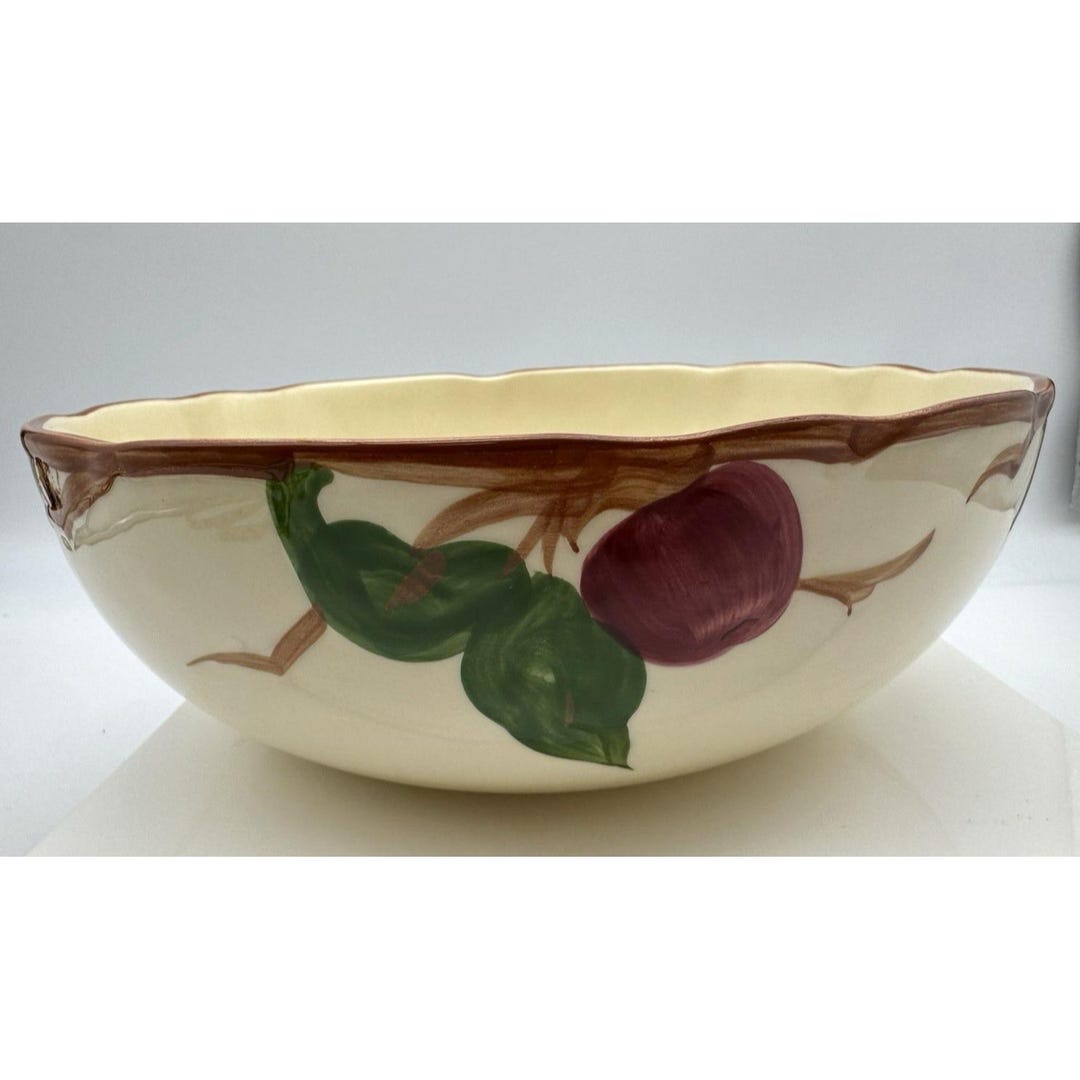 Vtg FRANCISCAN Apple Pattern Bowl 10" Large Serving Vegetable, TV ...