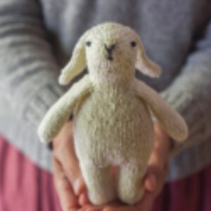 Good Bunny by Barrett Wool Company Hand Knitted Bunny in Natural Hand ...