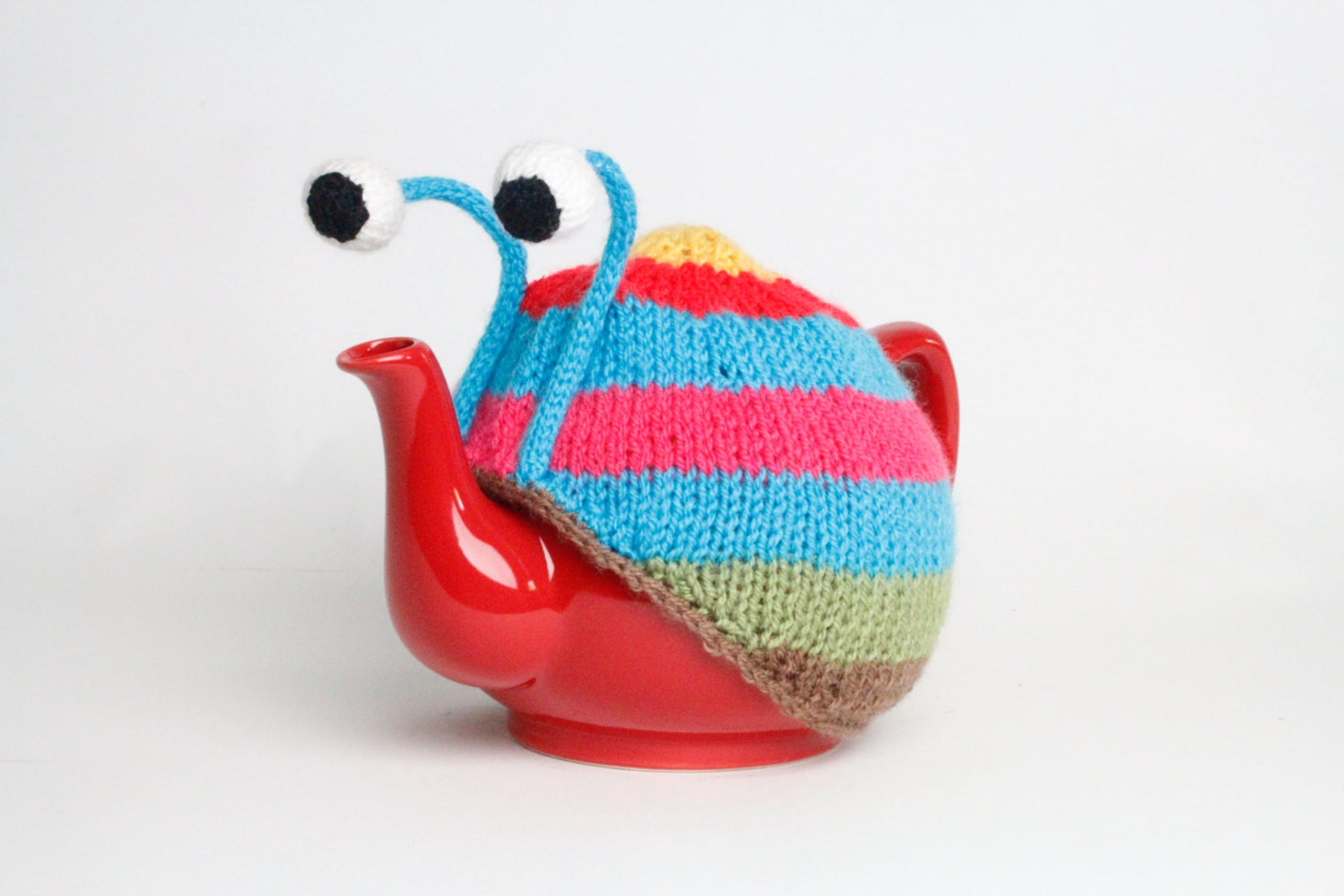 Knitted Blue Stripy Snail Tea Cosy. Tea Lovers Teatime Treat. - Etsy UK