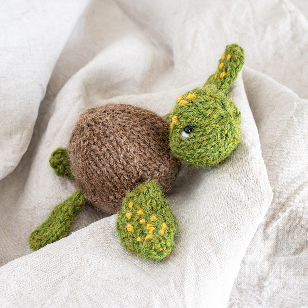 Hand Knitted Turtle Tortoise Plush - Etsy