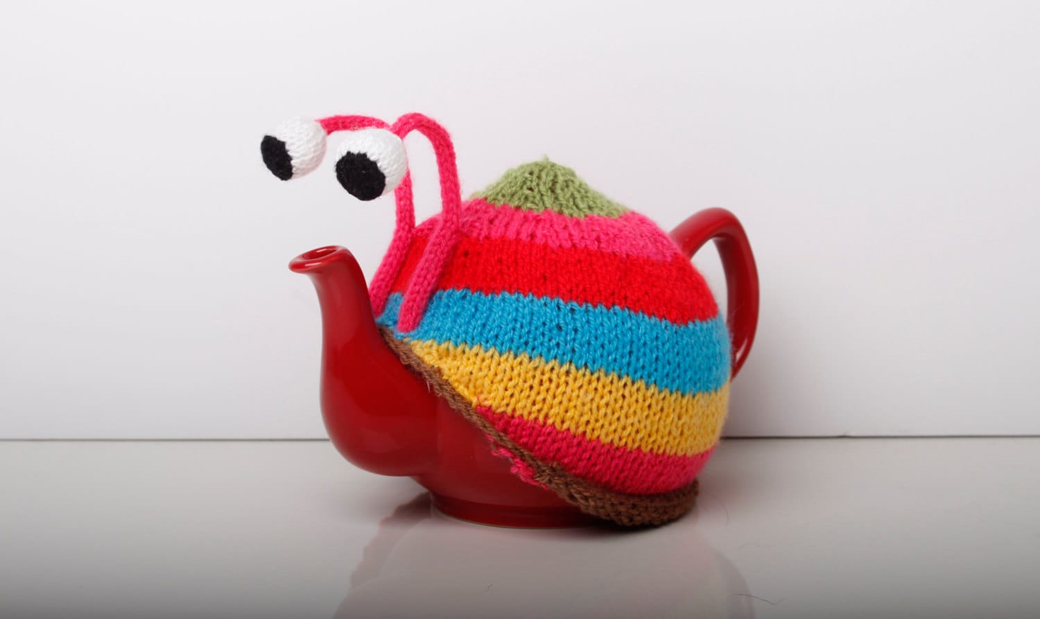 Knitted Pink Stripy Snail Tea Cosy. Tea Lovers Teatime Treat. - Etsy