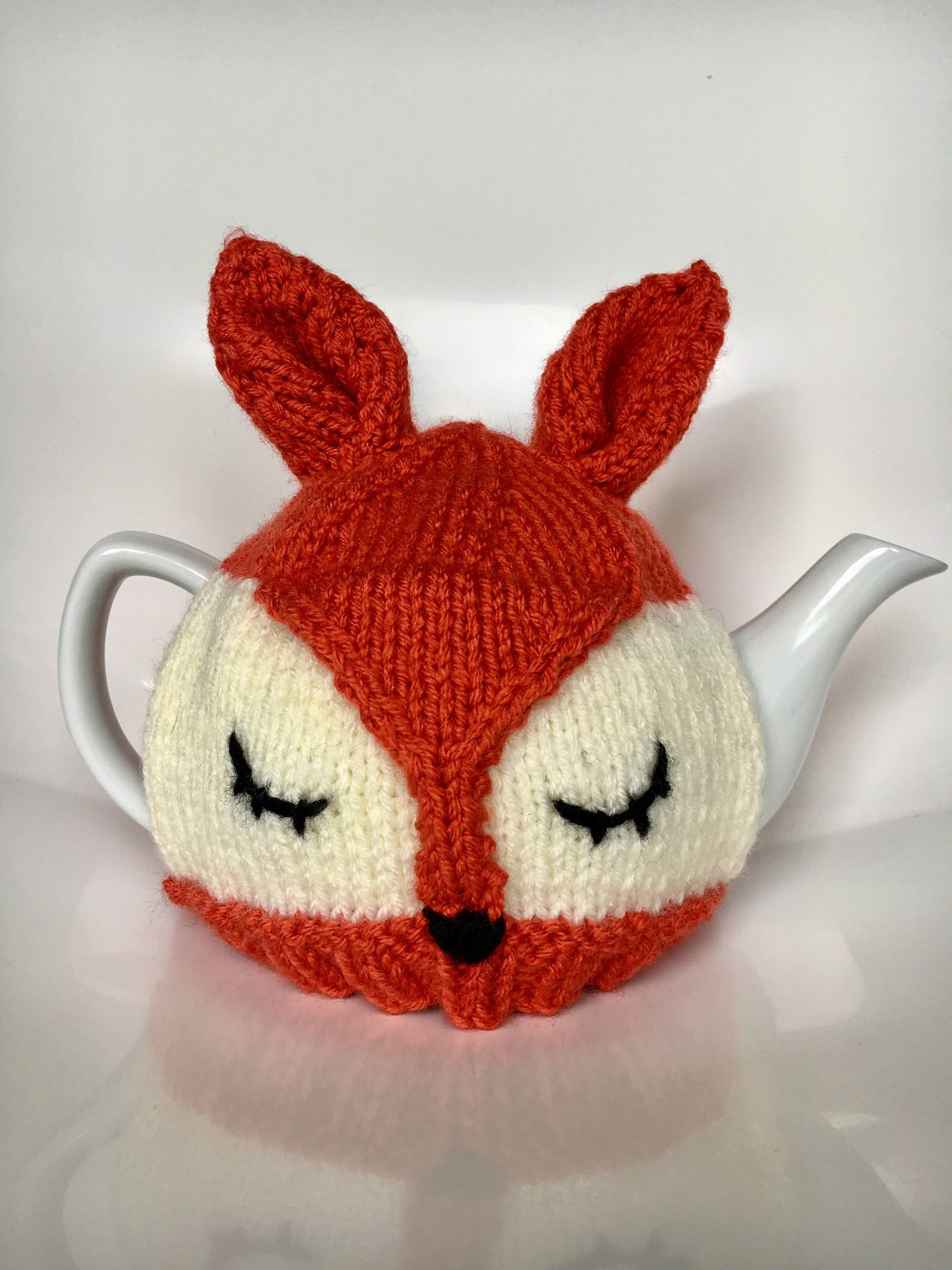 Fox Hand Knitted Tea Cosy. Tea Lovers Teatime Treat. - Etsy
