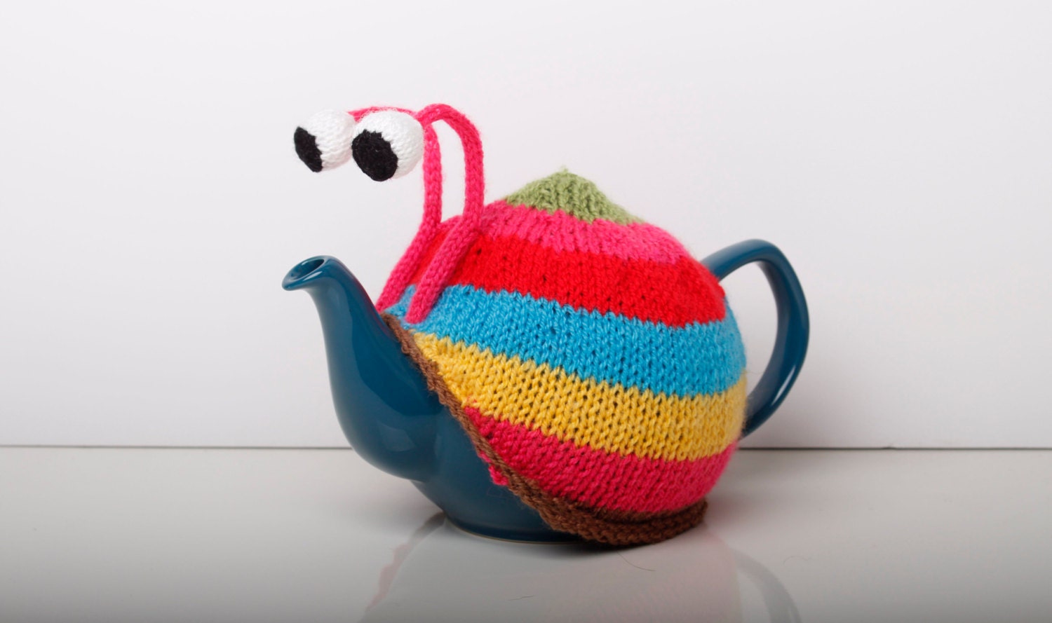 Knitted Pink Stripy Snail Tea Cosy. Tea Lovers Teatime Treat. - Etsy