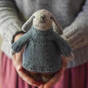 Good Bunny by Barrett Wool Company Hand Knitted Bunny in Natural Hand ...