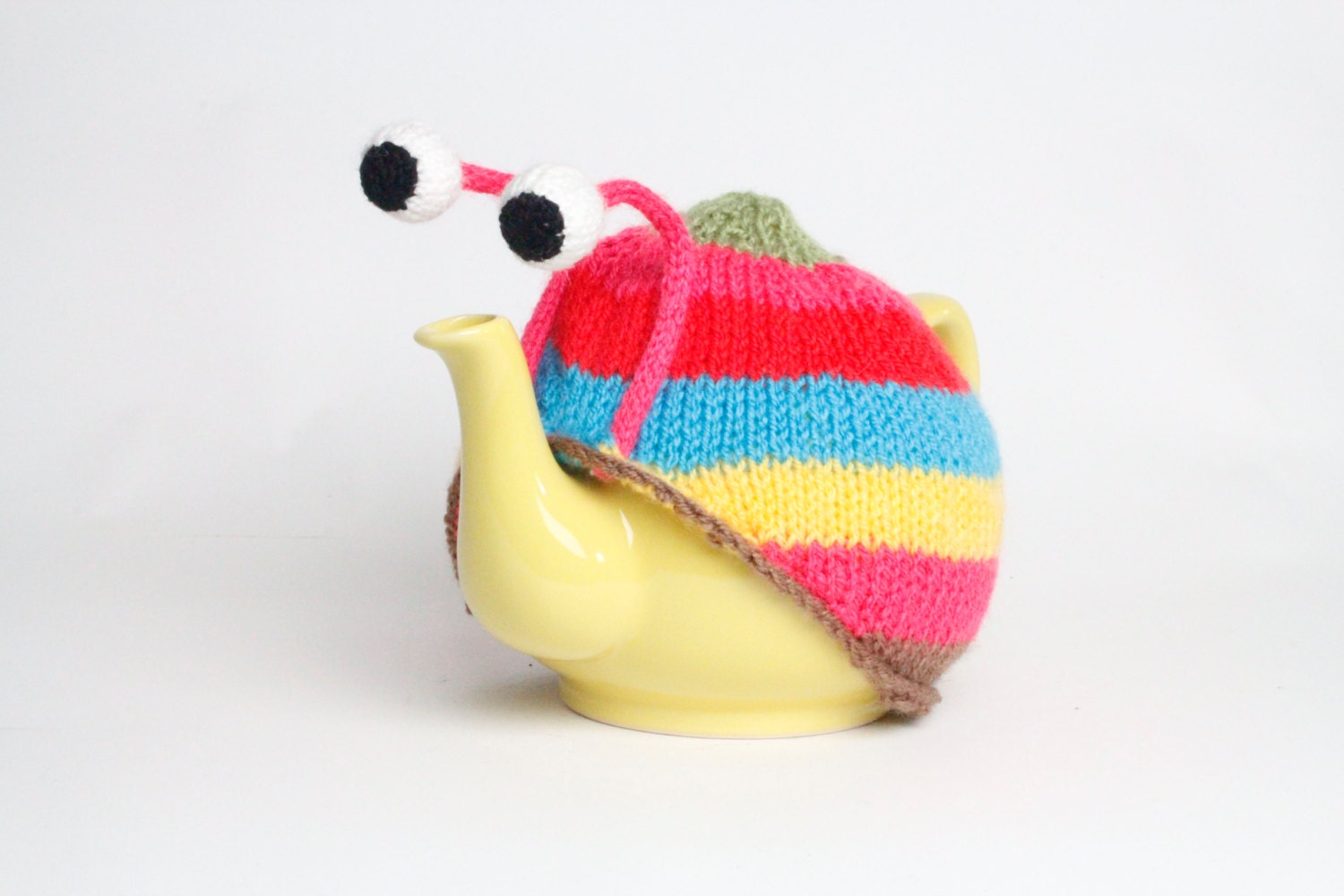 Knitted Pink Stripy Snail Tea Cosy. Tea Lovers Teatime Treat. - Etsy