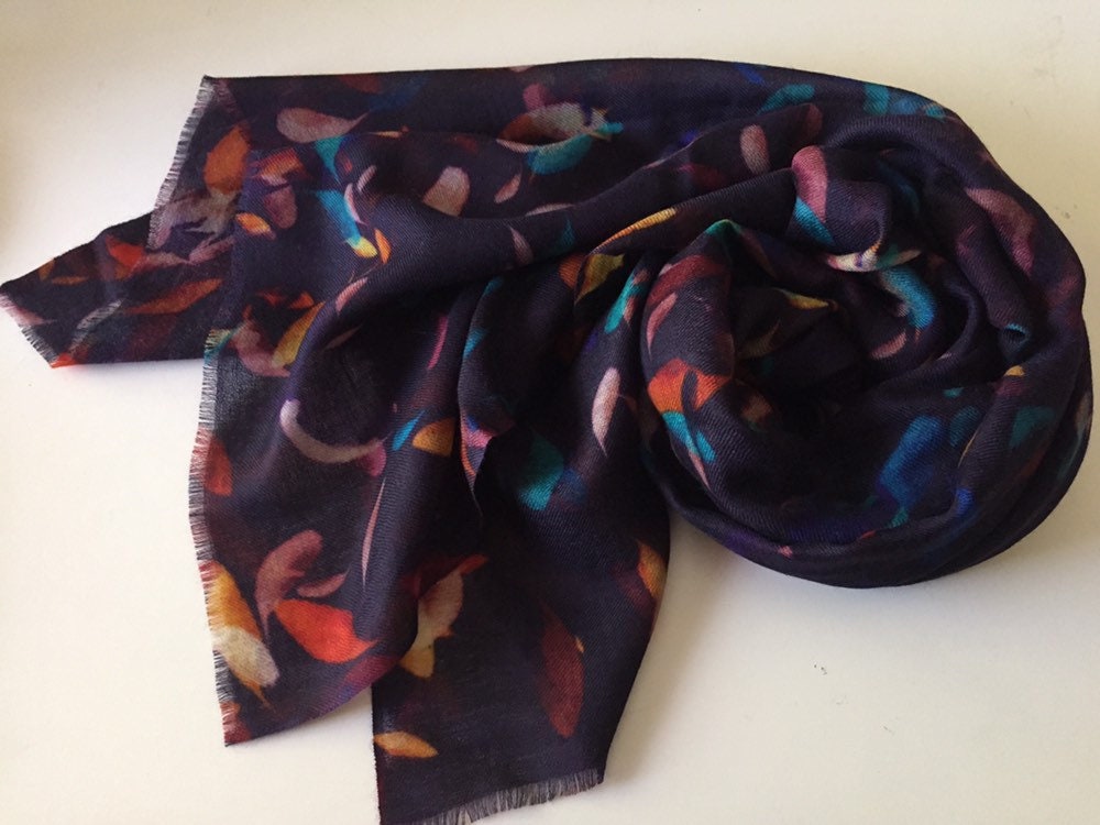 Cashmere Scarf Multicolor Cashmere Scarf Cashmere Wrap - Etsy UK