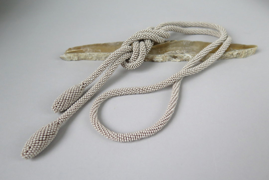 Long Light Brown Rope Necklace - Etsy