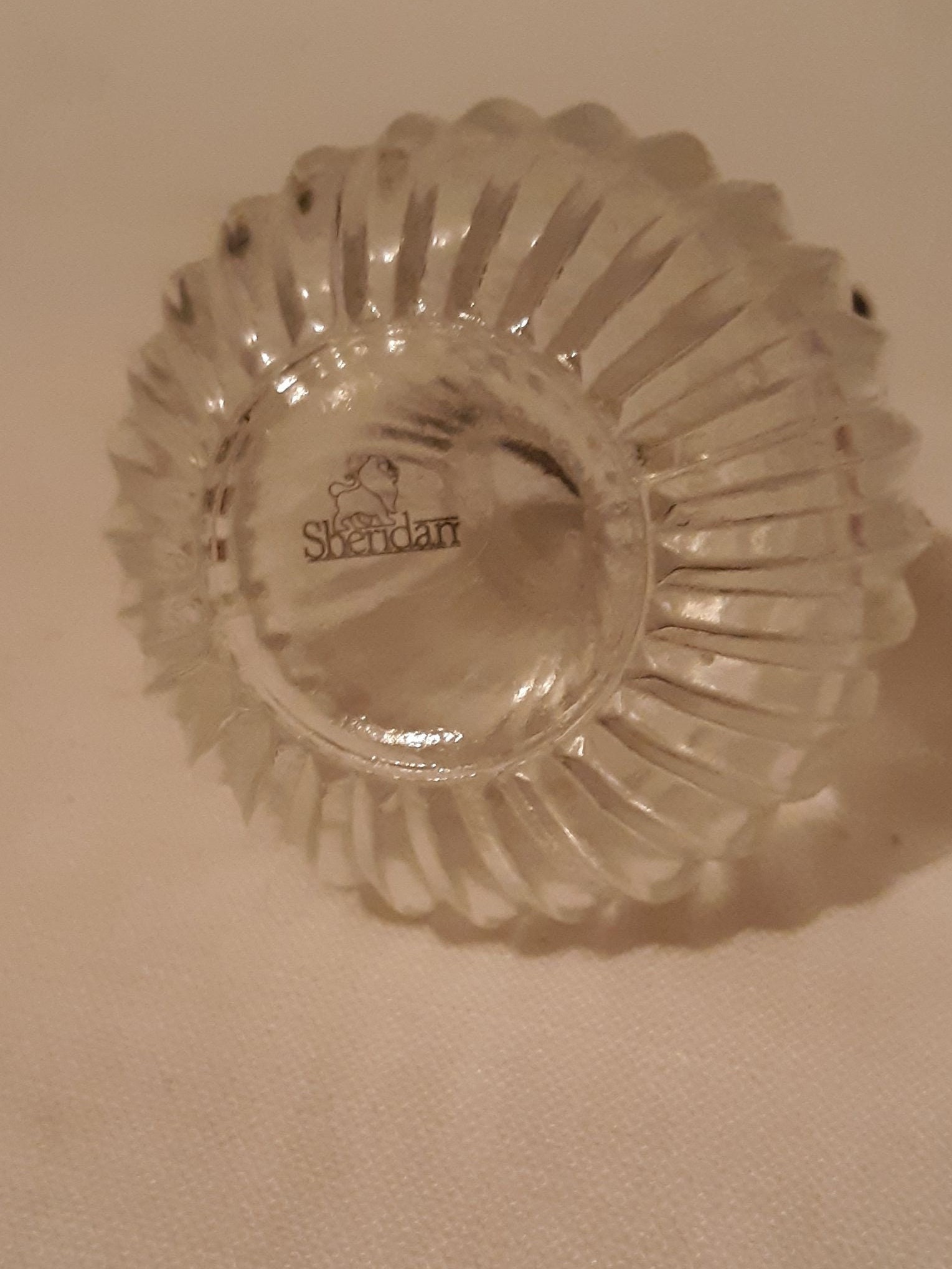 Beautiful EMPTY Glass Perfume Bottle With Silverplate Top by Sheridan ...