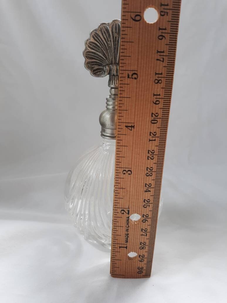Beautiful EMPTY Glass Perfume Bottle With Seashell Top - Etsy