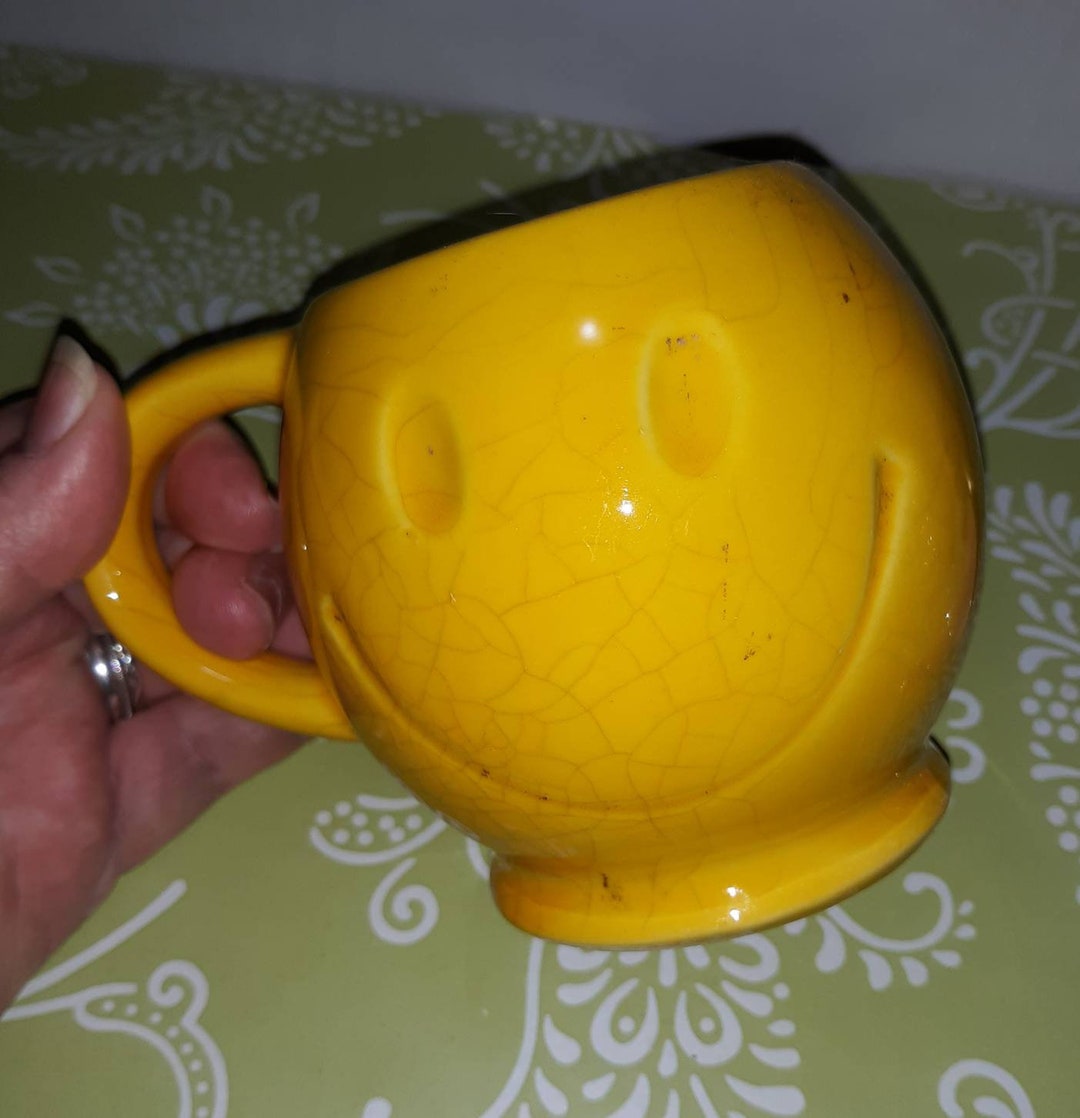 Vintage Happy Face Coffee Cup - Etsy