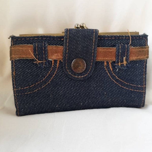 Denim Wallet - Etsy