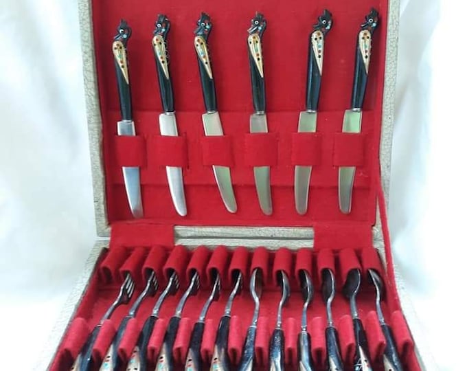 Rare Unusual Silverware Set in Box UNMARKED Snack Size - Etsy