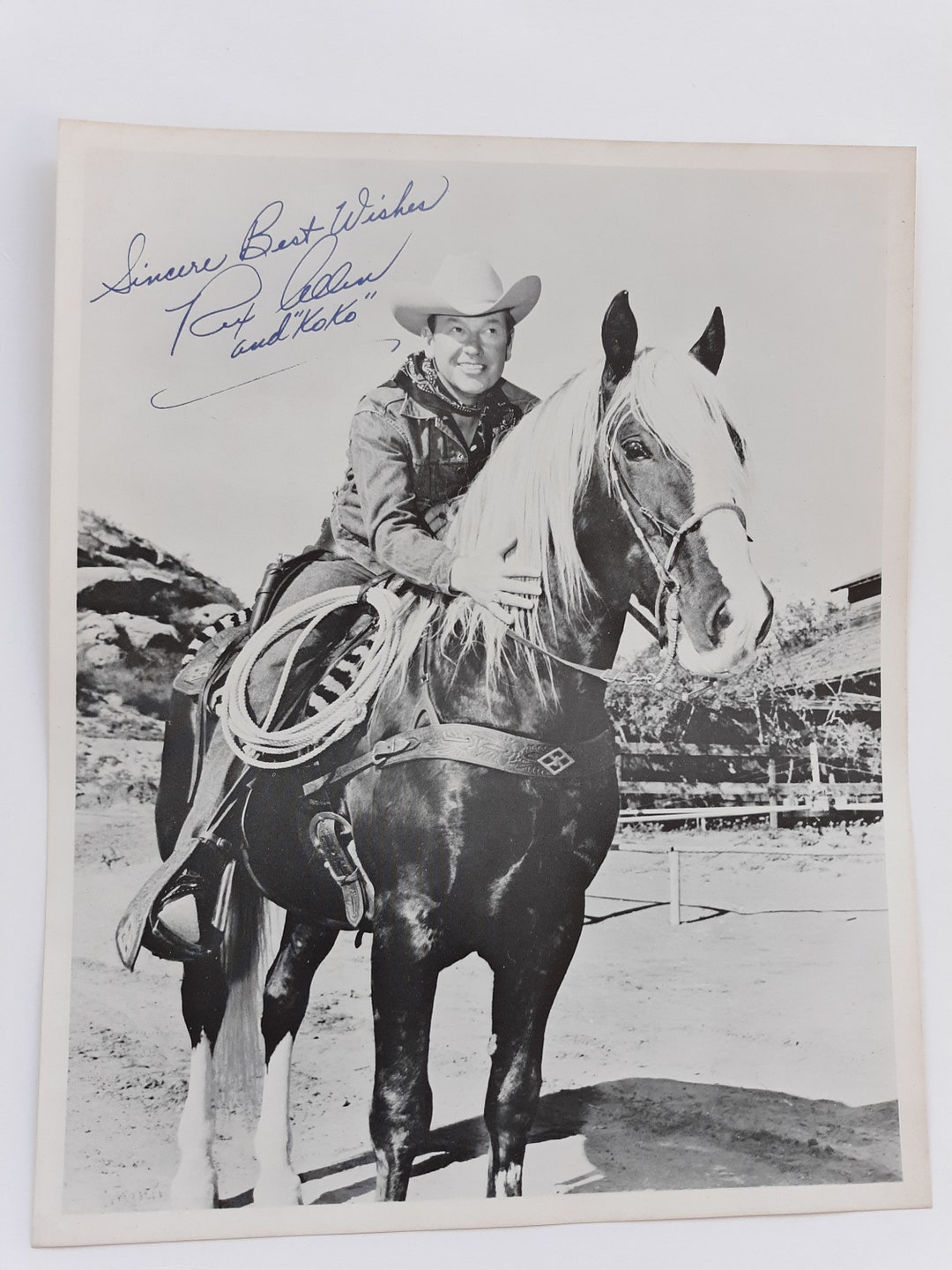 Authentic Autographed 8" X 10" Press Photo of Rex Allen and Koko - Etsy