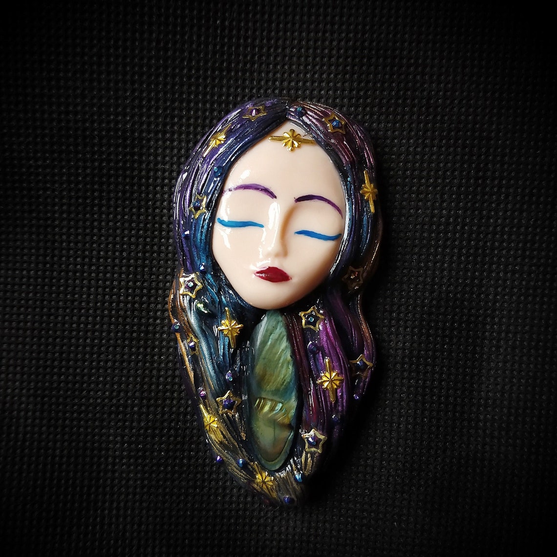 Cosmic Goddess Necklace Galaxy Goddess Colorful Goddess | Etsy