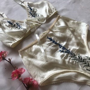 Silk Bra/ With Ribbon or With Rose - Etsy