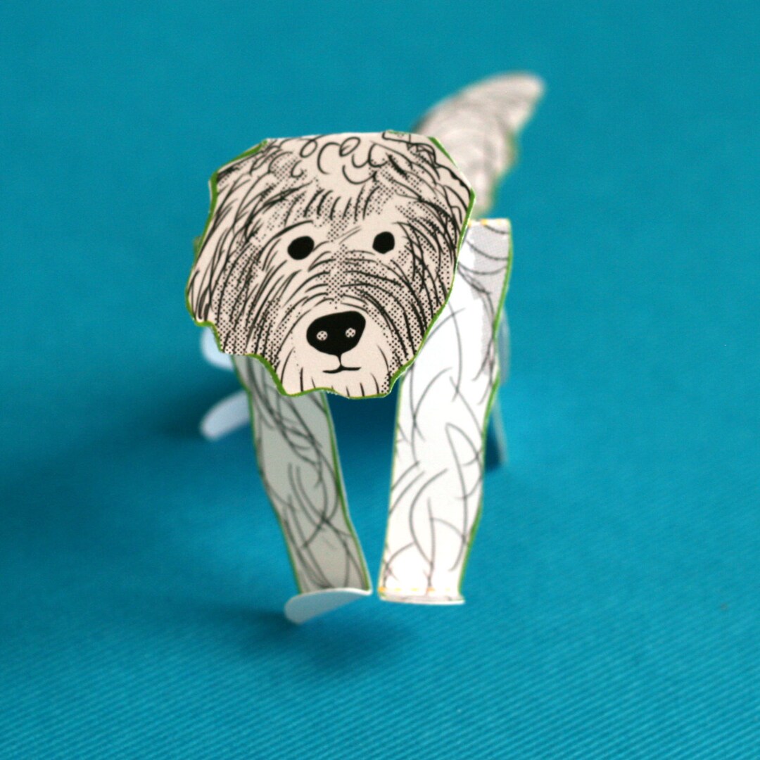 Dog Greeting Card Dog Birthday Card Make Your Own 3D Dog - Etsy