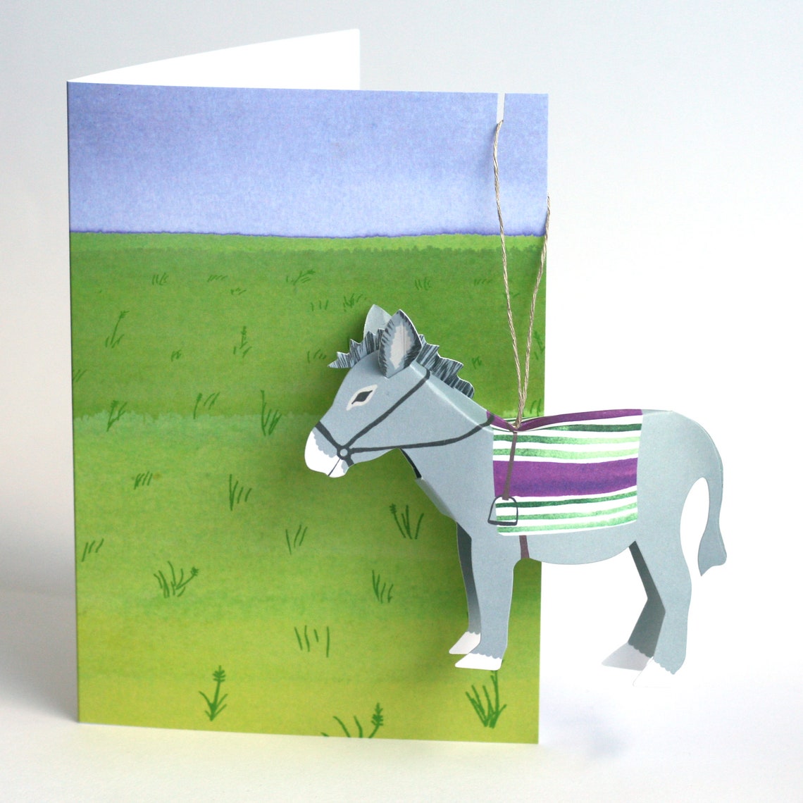 Donkey Card Field Pop up Donkey Card Donkey Paper - Etsy UK