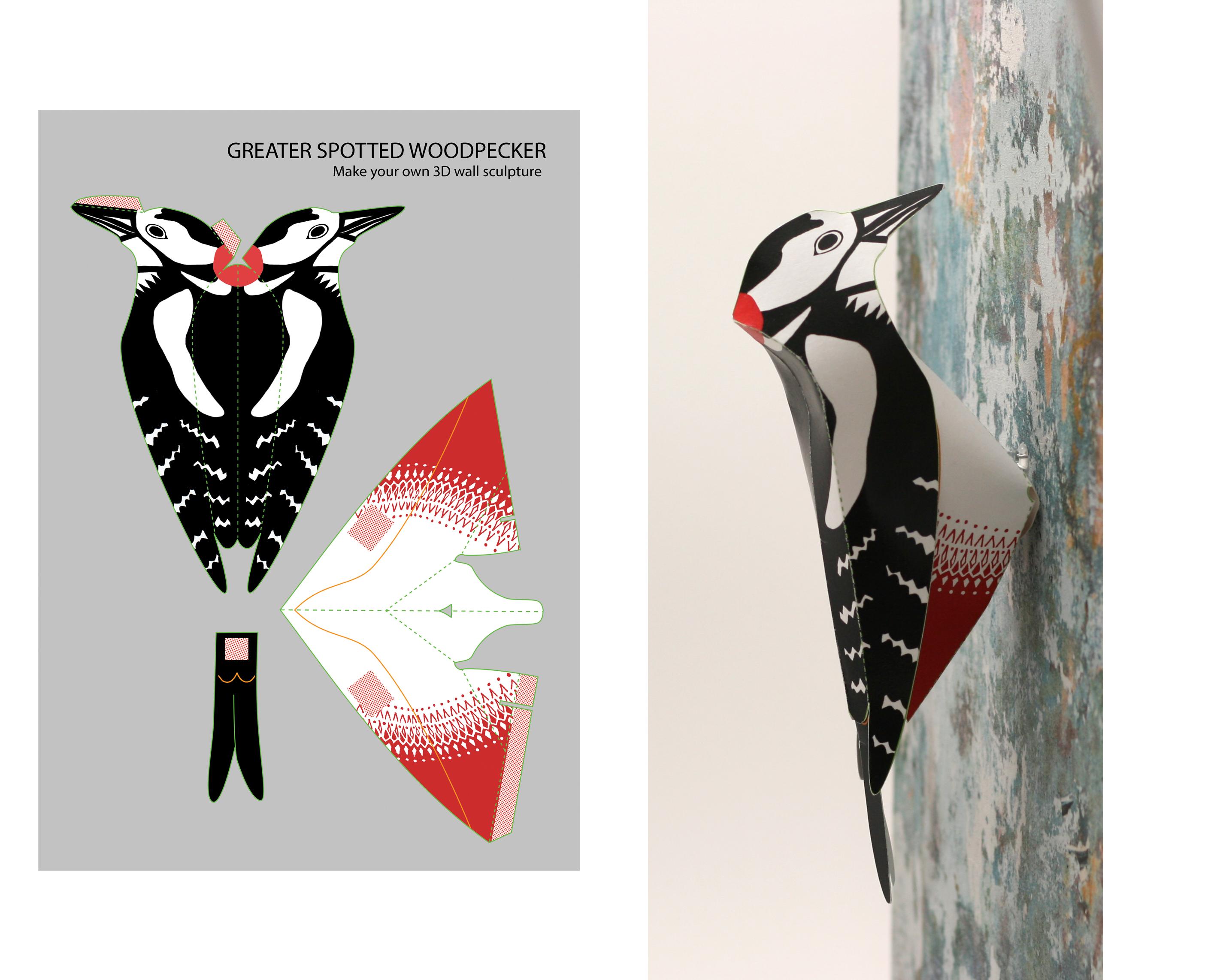 Wall Art, DIY Woodpecker, Paper Art Craft Project - Etsy