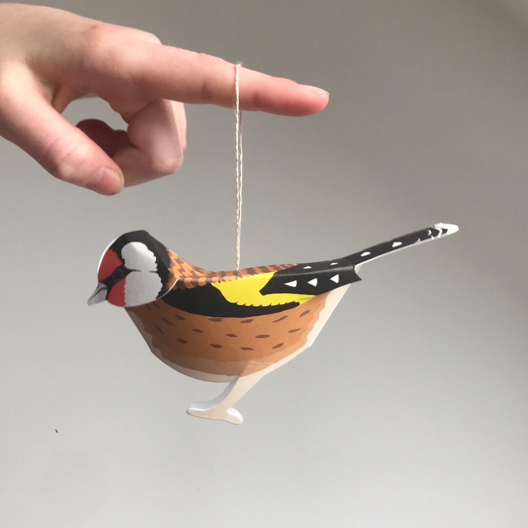Goldfinch Pop-up Bird Card: 3D Paper Ornament - Etsy UK