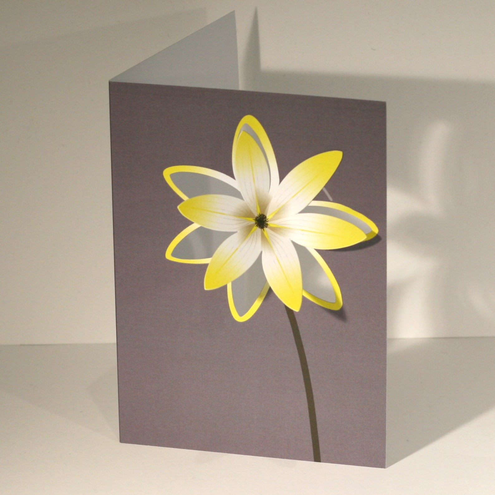 Yellow Flower Card. 3d Flower Card, - Etsy UK
